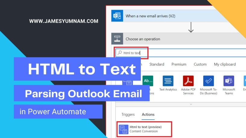 Outlook connectors and parsing Outlook Mail Text using Power Automate ...