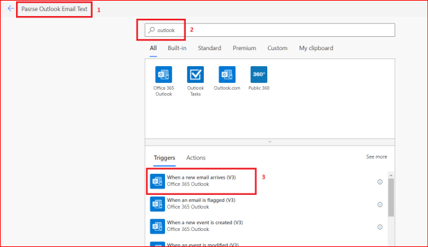 Outlook connectors and parsing Outlook Mail Text using Power Automate ...