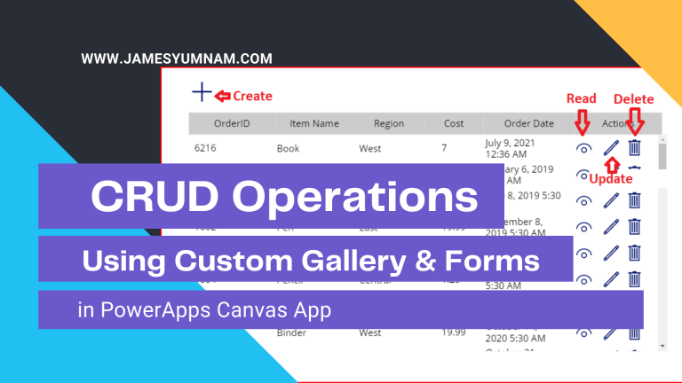 Easy CRUD operations using Custom Gallery and Forms in PowerApps ...