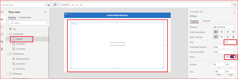 Creating Custom Button Component having Icon and Label in PowerApps ...