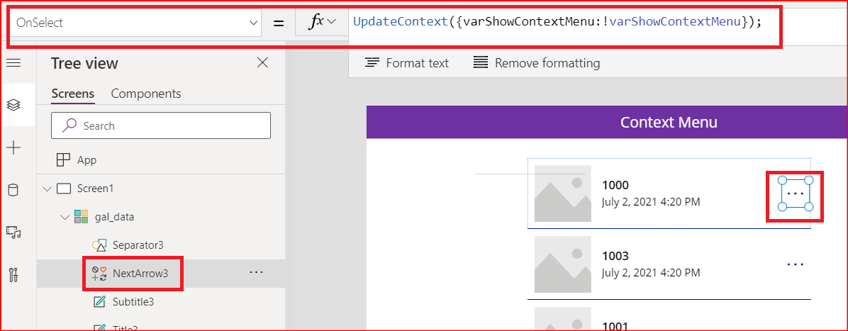 Creating Context Menu in PowerApps – Power Platform Tips and Tricks