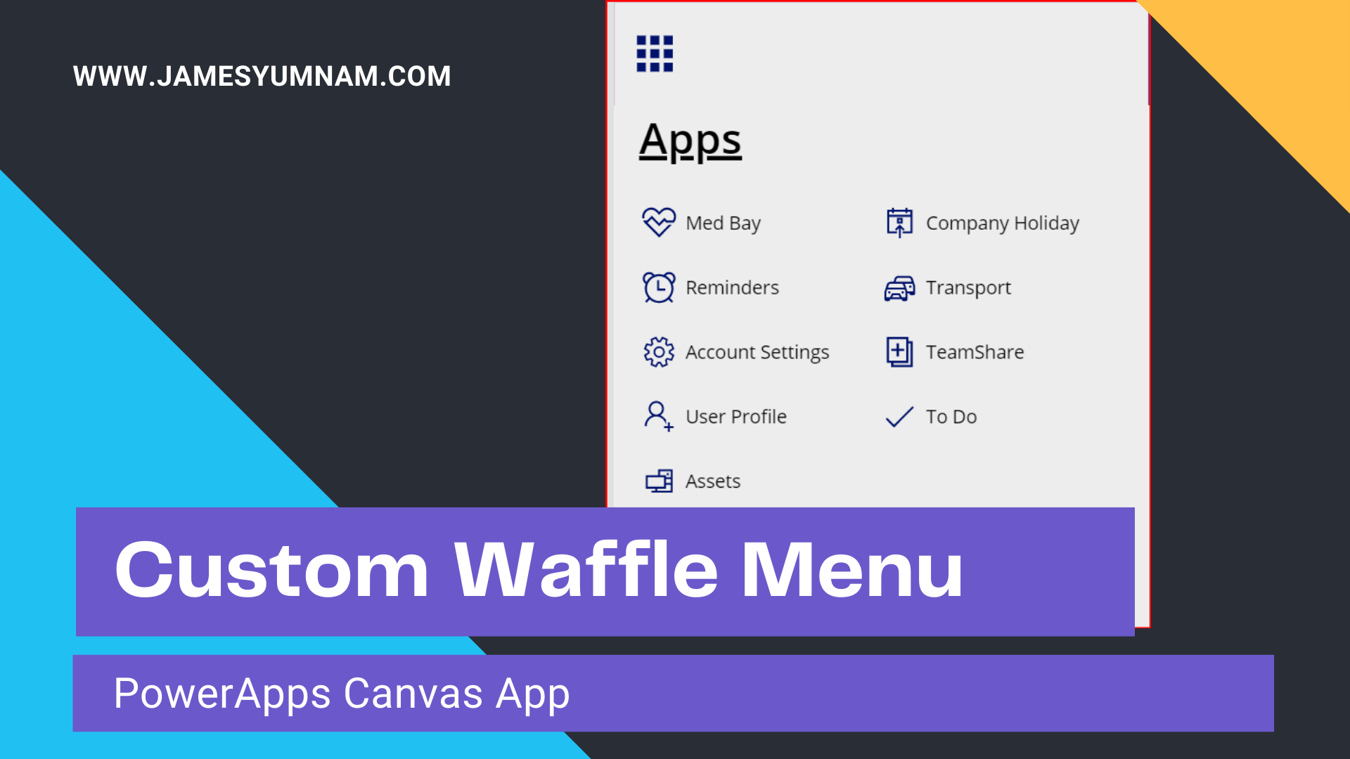 Creating Waffle Menu in Canvas App – Power Platform Tips and Tricks